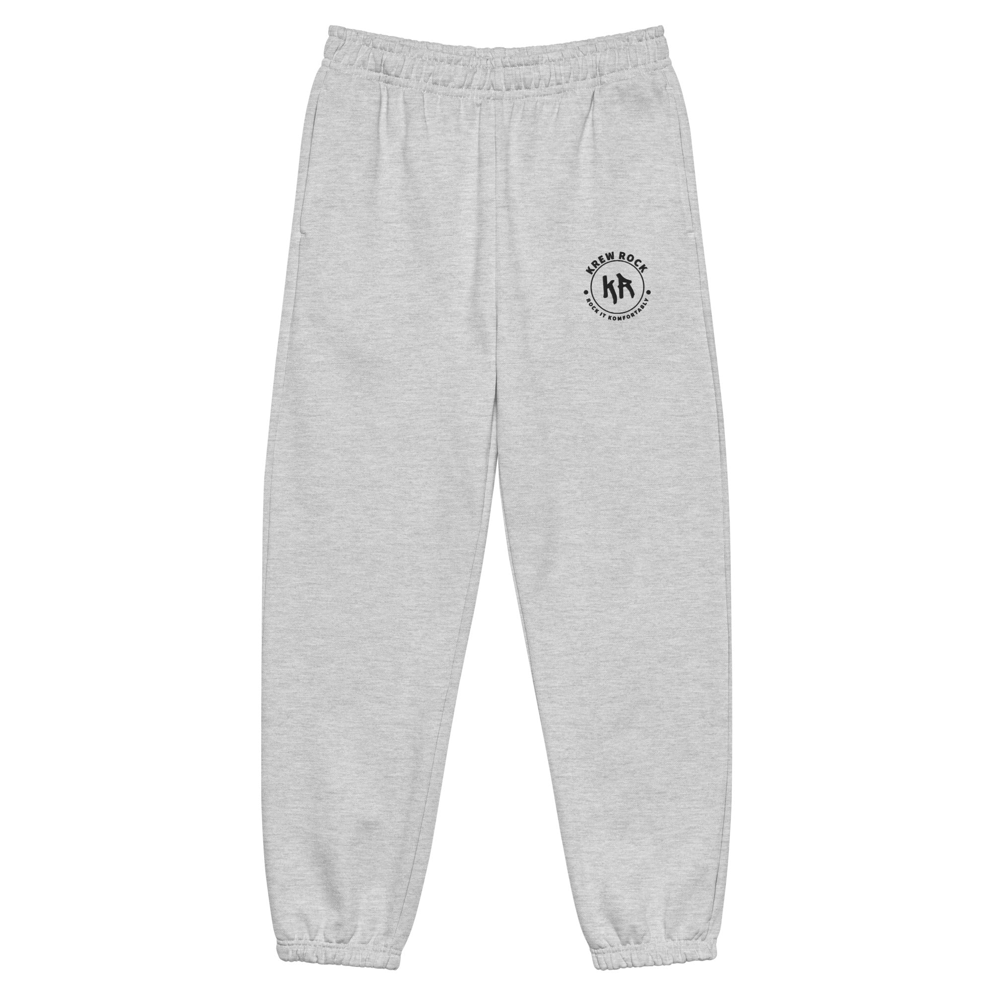 Embroidery Heavyweight Sweatpants (Black Logo) – Krew Rock